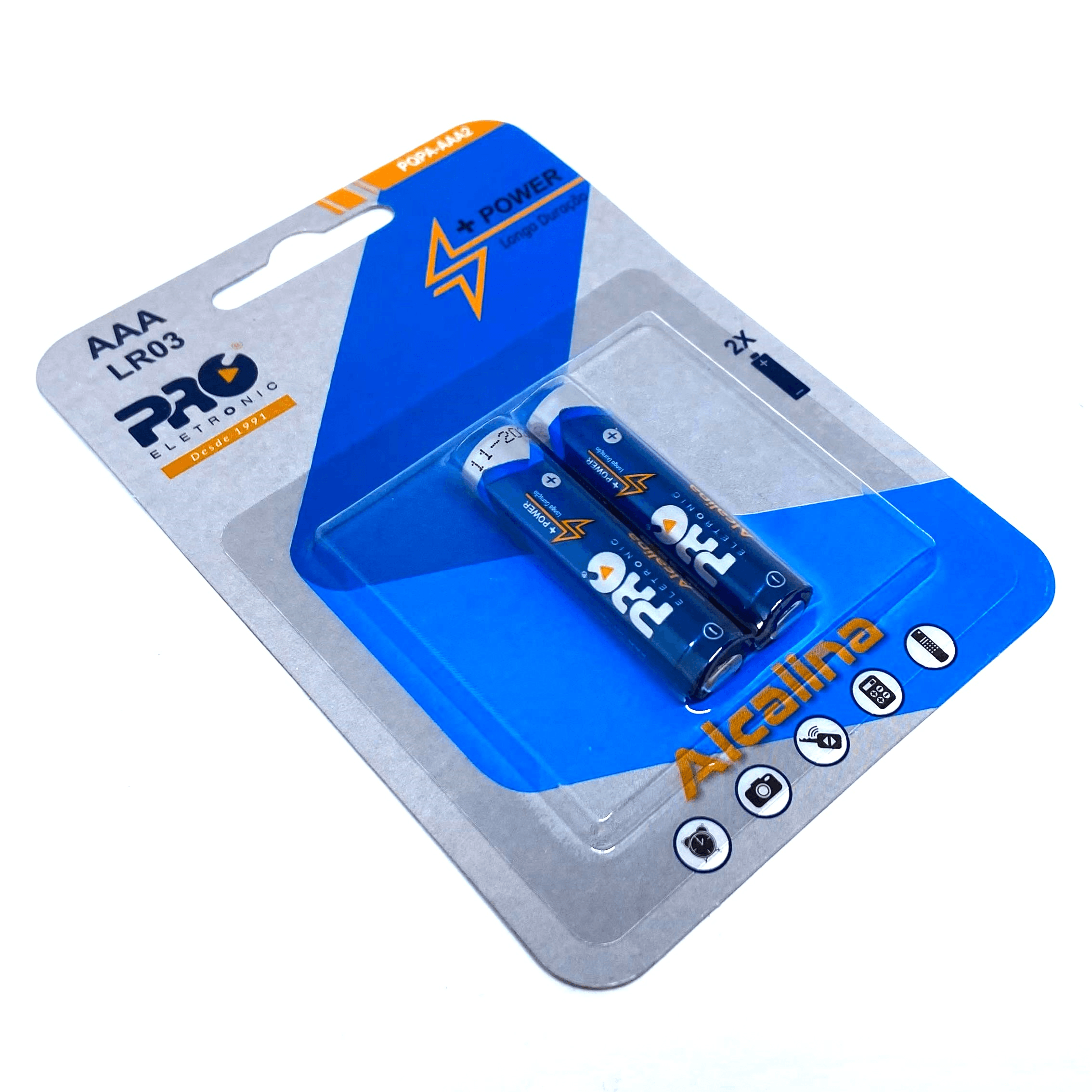 Pilha Alcalina AAA Proeletronic 1.5V Cartela com 2 unid. - Proeletronic ...